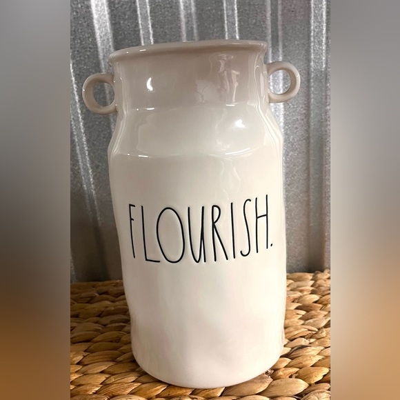 Rae Dunn | Other | Rae Dunn Flourish Vase Milk Jar | Poshmark